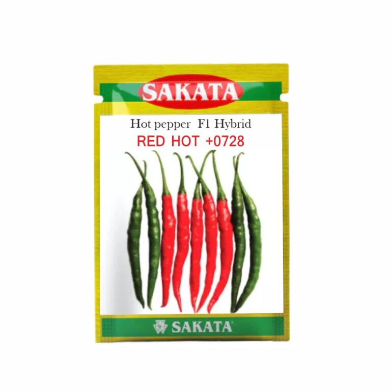 SAKATA HOT PEPPER F1 Red Hot+ (0728) (8 GM) (POUCH) - LeafConAgro
